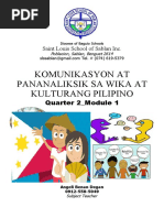 Kom Pan 11 - Q2 - Modyul 1 - Aralin 1 4 Komunikasyon - Q2 - Modyul DMNHS | PDF