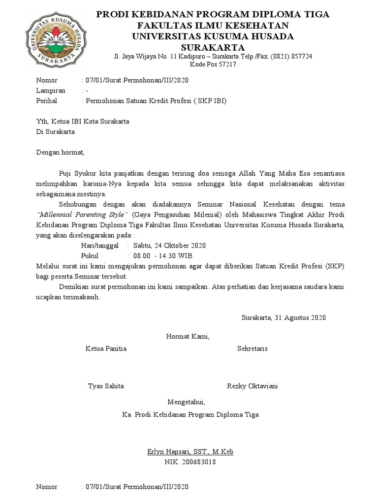 Surat SKP Ibi Revisi | PDF