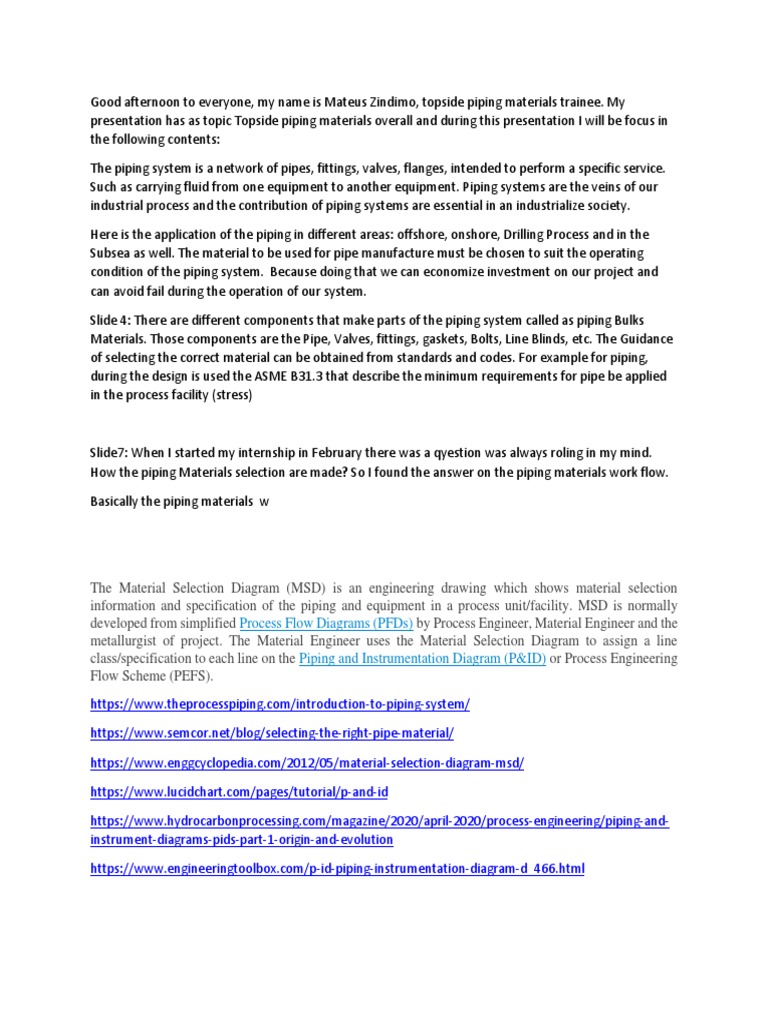 Process Flow Diagrams (PFDS) Piping and Instrumentation Diagram (P&Id ...