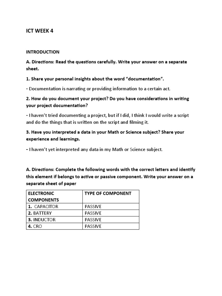 Ict Week 4: and Do The Things That Is Written On The Script and Filming ...