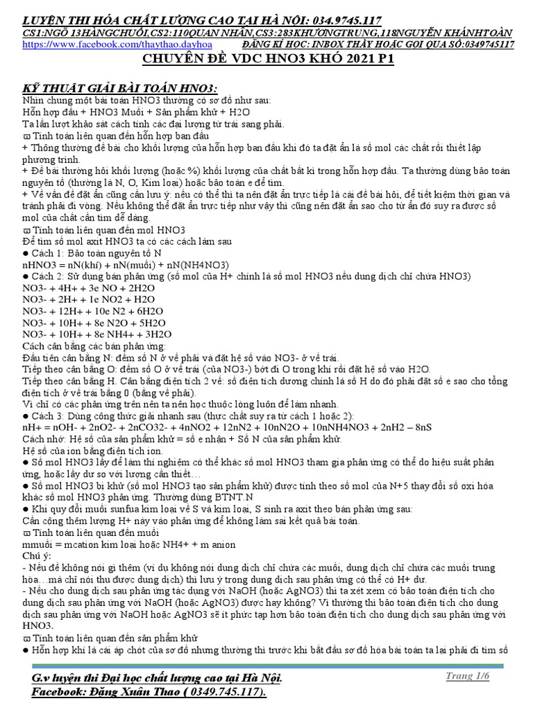 BT Hno3 VDC 2021 | PDF