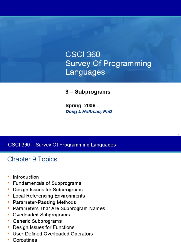 Fundamentals of Sub Programs | PDF | Parameter (Computer Programming ... Fundamentals of Sub Programs | PDF | Parameter (Computer Programming ...