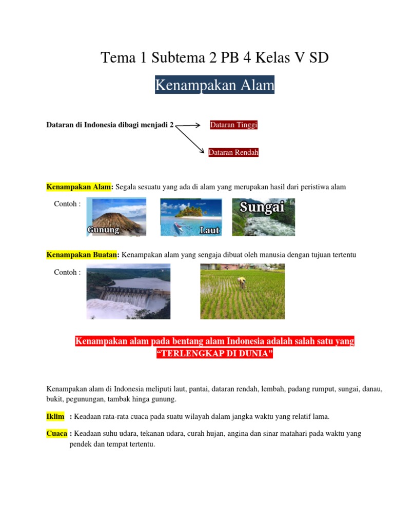 Tema 1 Subtema 2 PB 4 Kelas V SD-dikonversi | PDF