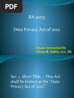 Ra No. 10173 - Data Privacy Act of 2012 | PDF
