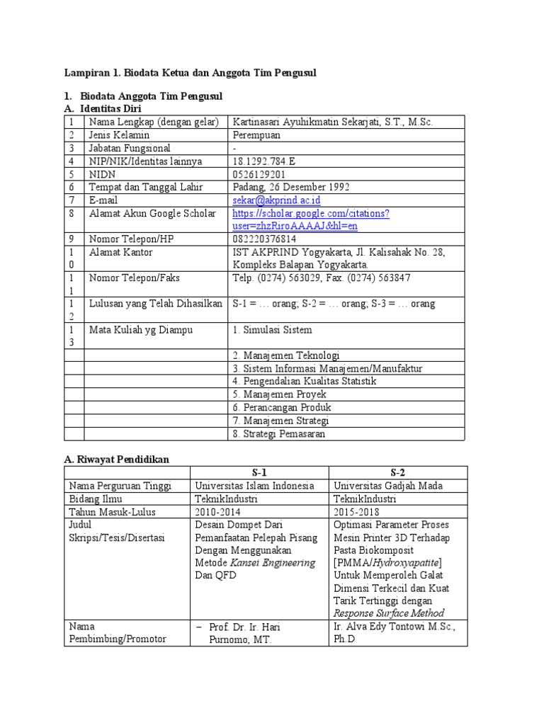 Lampiran 1 Hingga Lampiran 5 | PDF