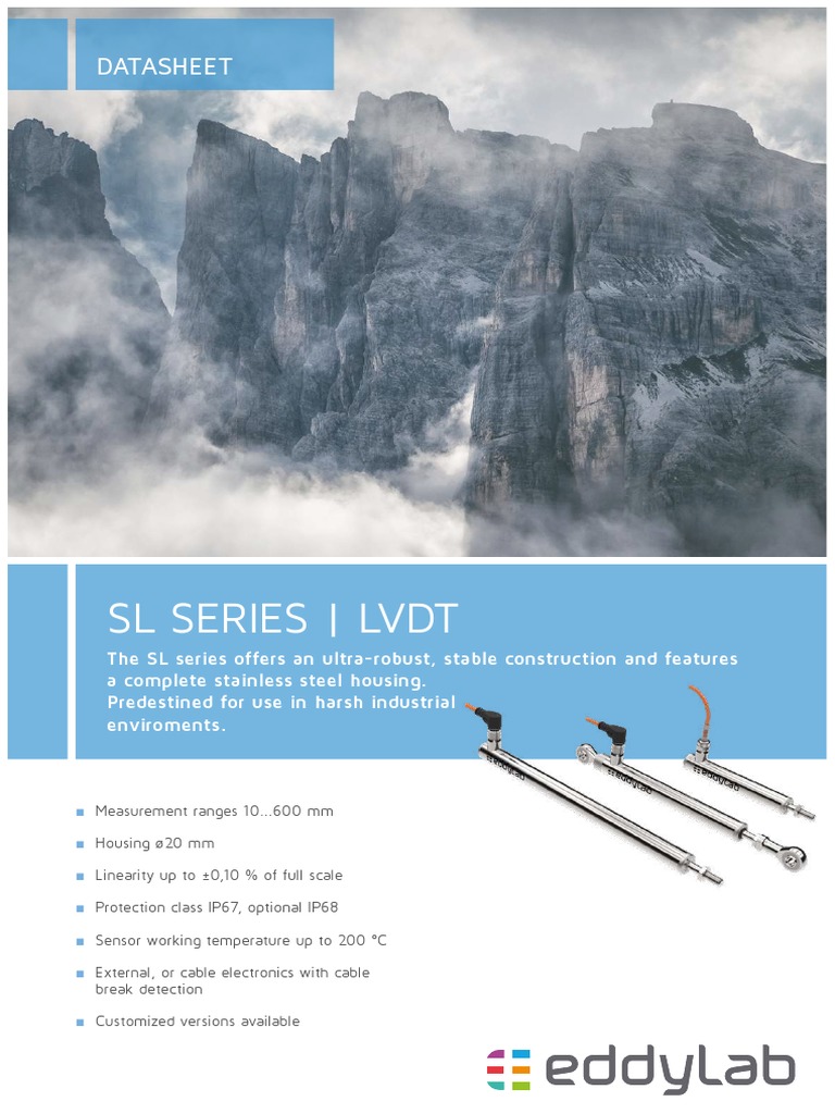 SL Series - LVDT: Datasheet | PDF | Electrical Connector | Electrical ...
