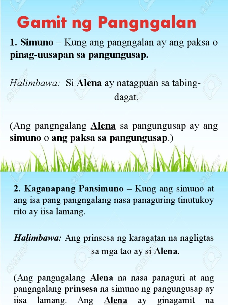 Day 1-Aralin 4 Gamit NG Pangngalan PDF | PDF