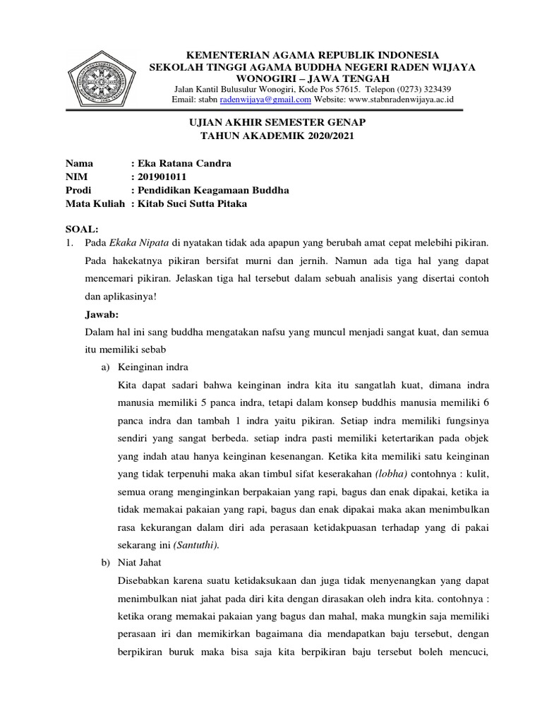 Uas Sutta - Eka Ratana Candra | PDF