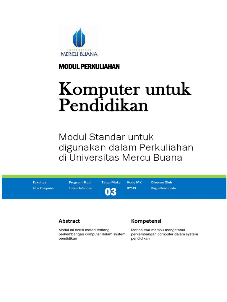 Modul Komputer Dan Masyarakat (TM3) | PDF