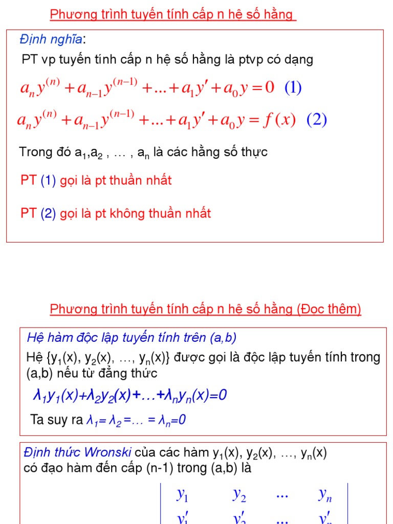 ptvp cấp 2 và hệ ptvp | PDF
