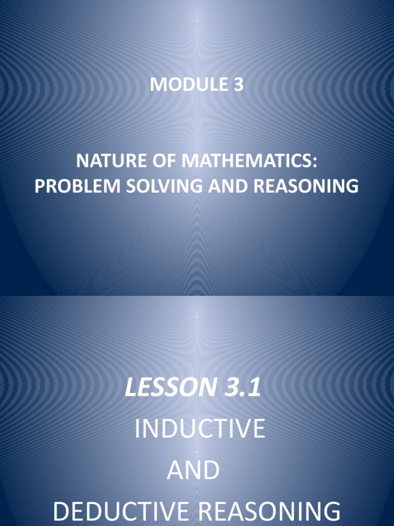 Lesson: 5 Mathematics in The Modern World | PDF | Inductive Reasoning ...