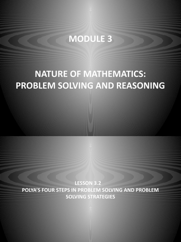 Polya's Four Steps in Problem Solving | PDF | Mathematics | Cognition