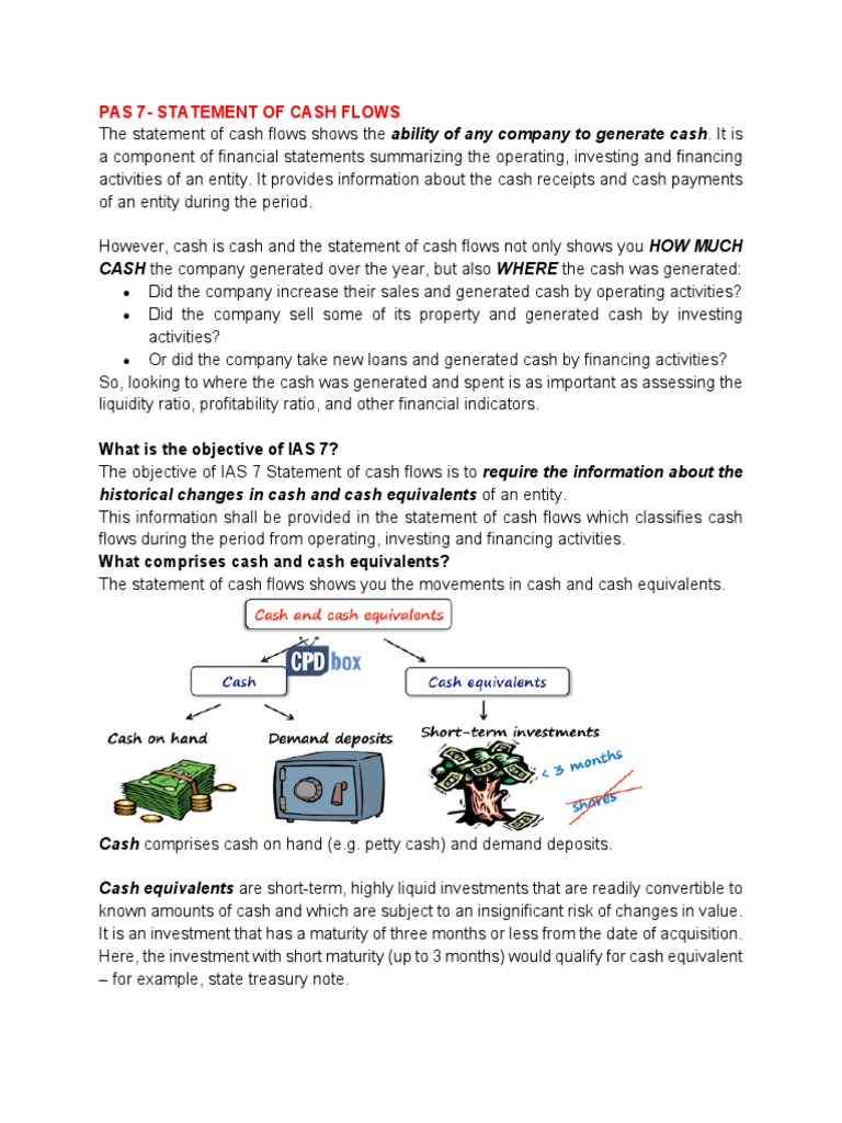 Pas 7 - Statement of Cash Flows | PDF | Cash Flow Statement | Dividend