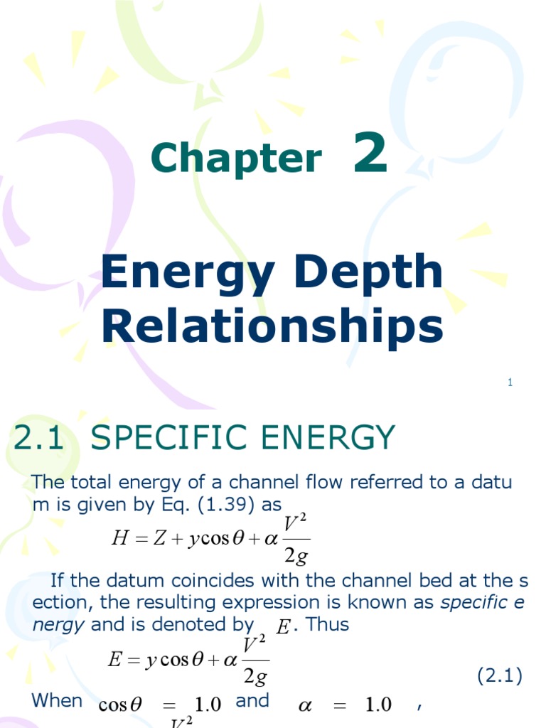Energy Depth Relationships | PDF | Physical Quantities | Mathematics
