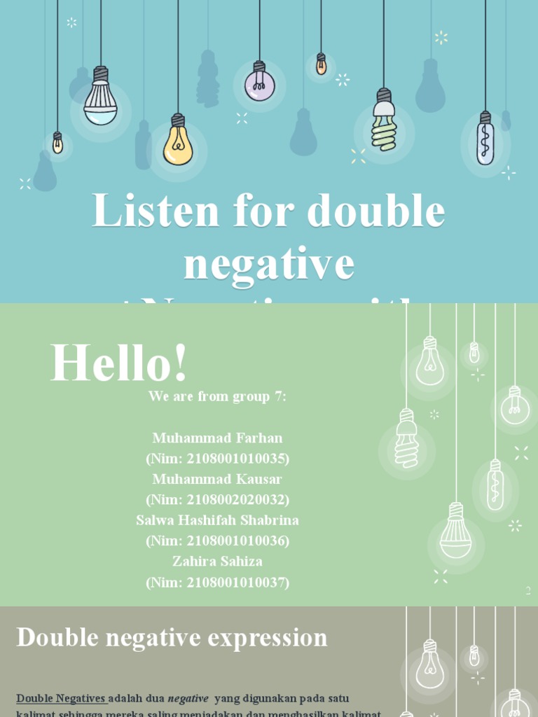 MKUM3 - Group7 - Week10 - Listen For Double Negative and Negative With ...