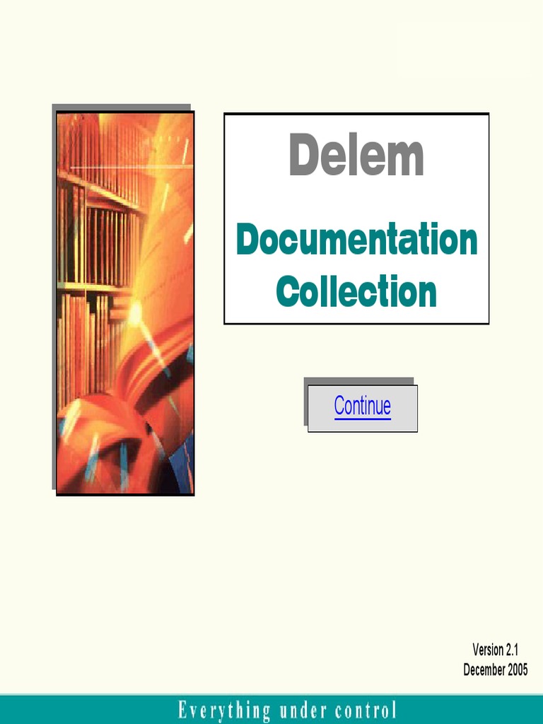 Delem: Documentation Collection | PDF | Menu (Computing) | Software