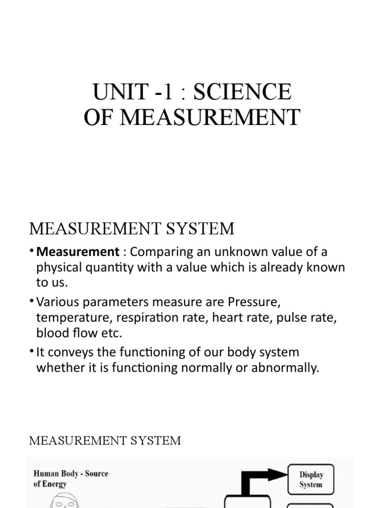 Unit - 1: Science of Measurement | PDF | Accuracy And Precision | Sensor
