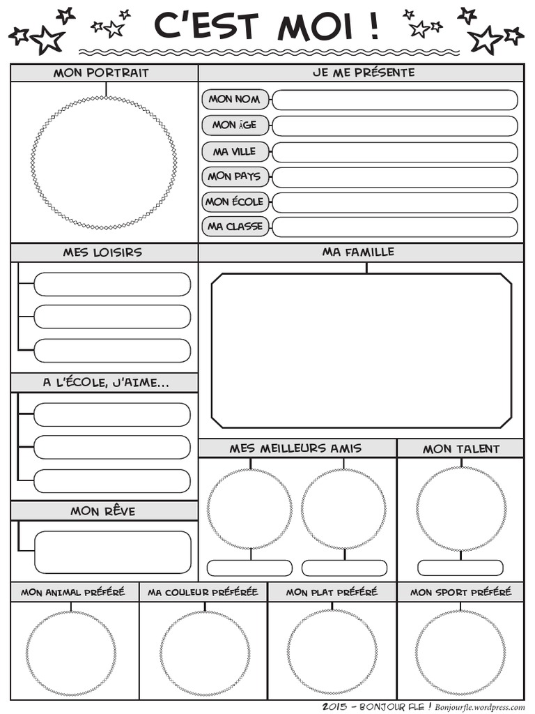 Cest Moi Bonjour Fle | PDF
