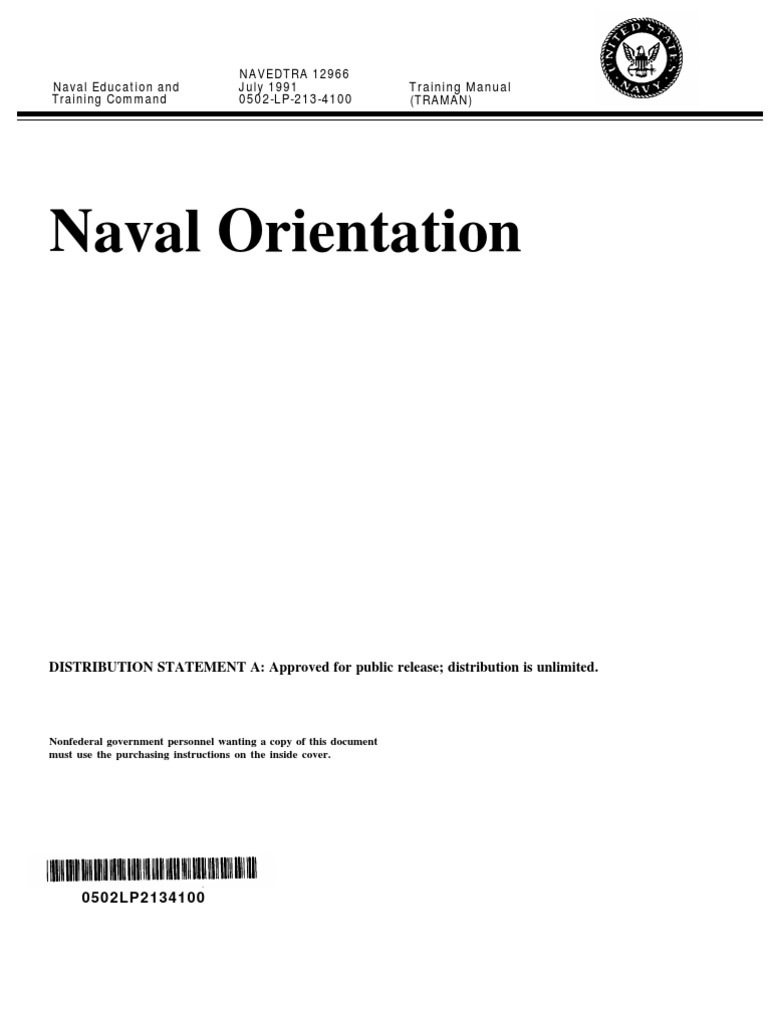 Naval Orientation Manual | PDF | United States Navy | United States ...
