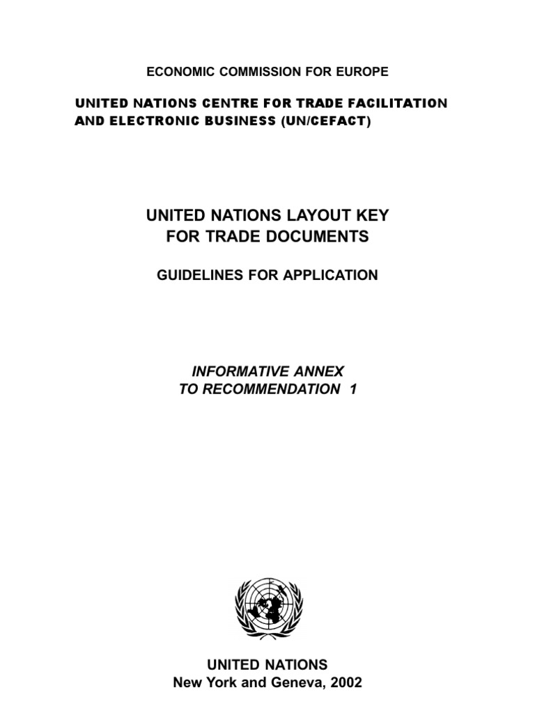 UN Layout Key For Trade Documents | PDF | Business