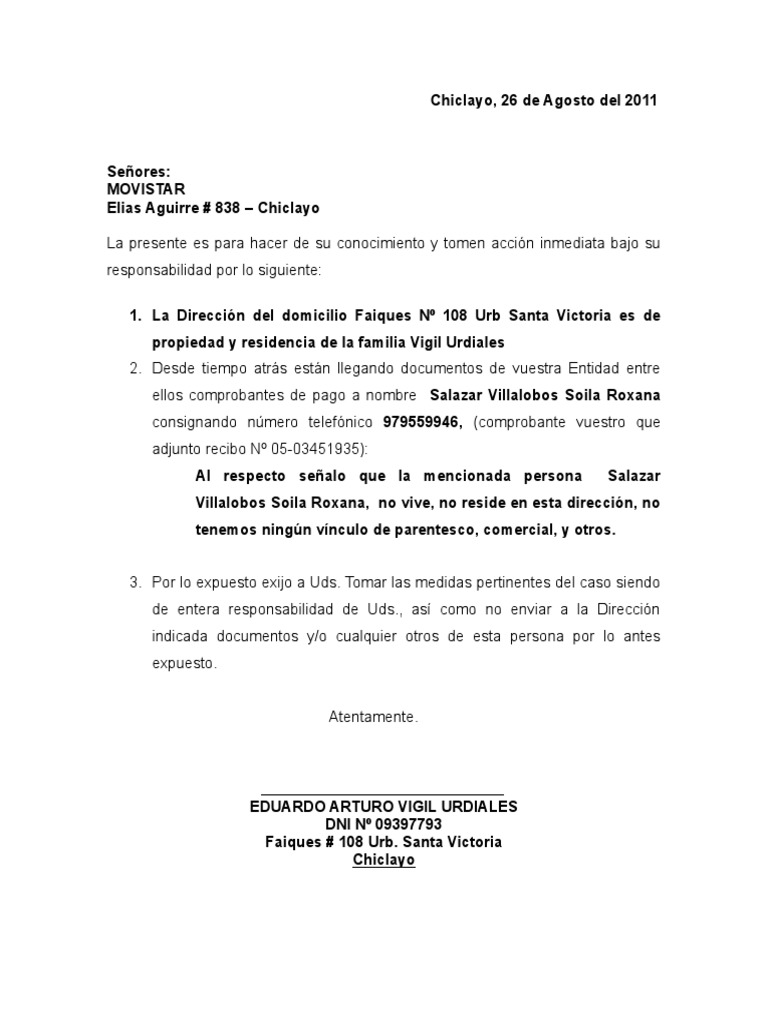 Carta de Tardanza | PDF