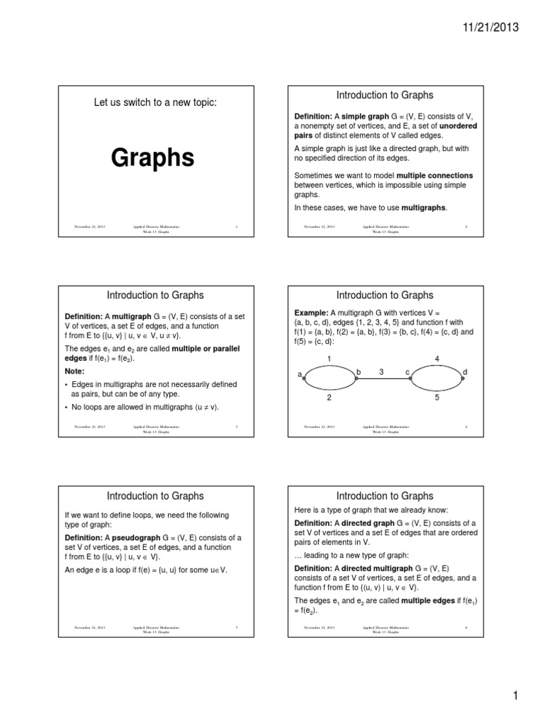 Intro to Graphs | PDF | Vertex (Graph Theory) | Mathematics