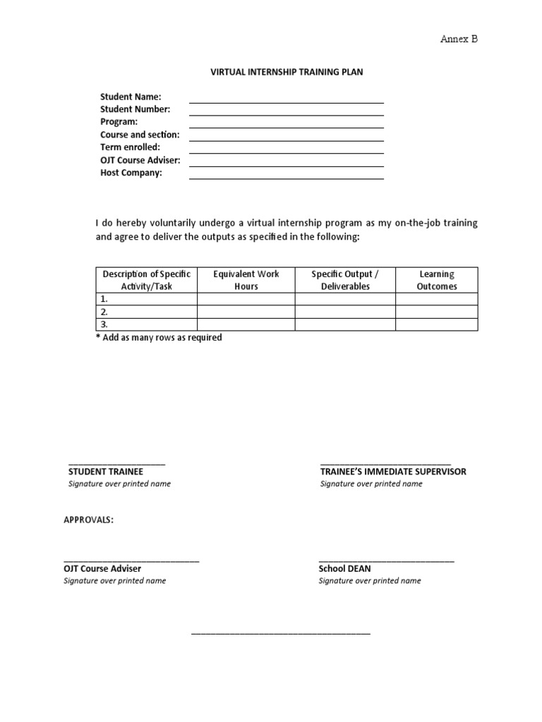 Training Plan | PDF | Career & Growth | Business