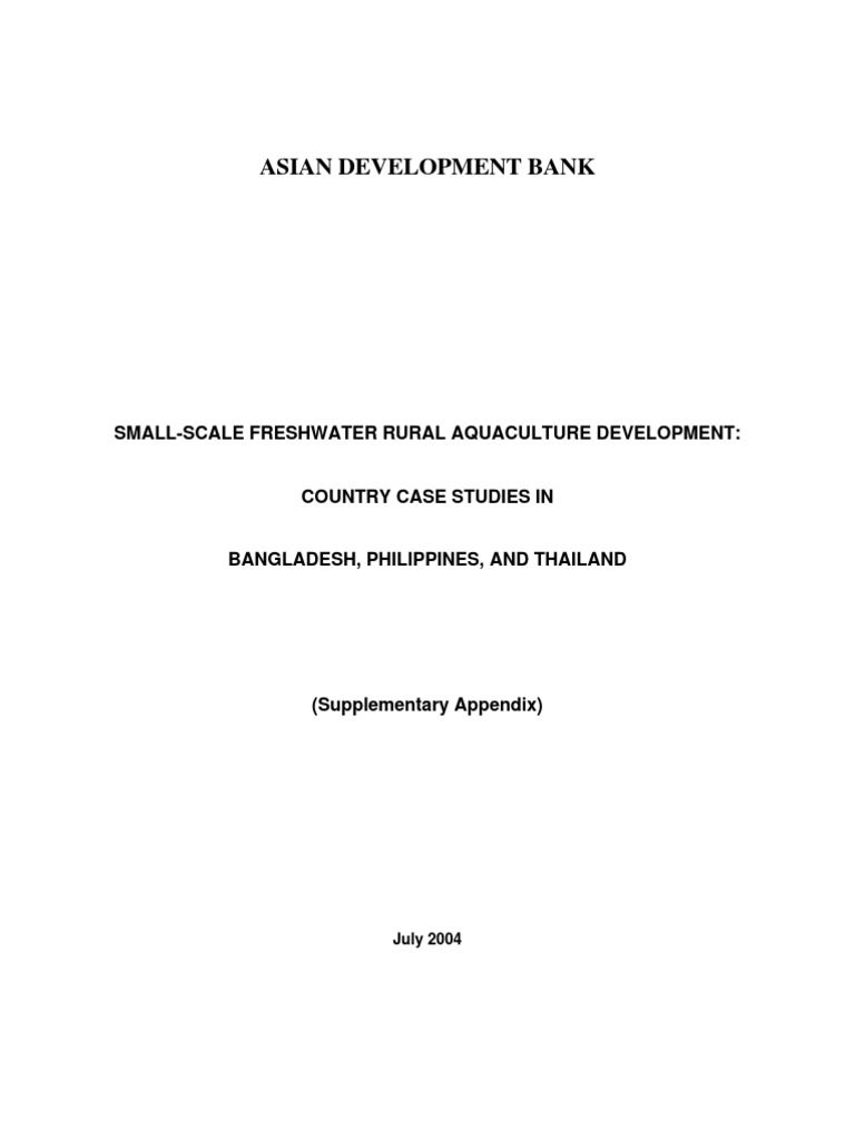 Country Case Studies | PDF | Aquaculture | Agriculture
