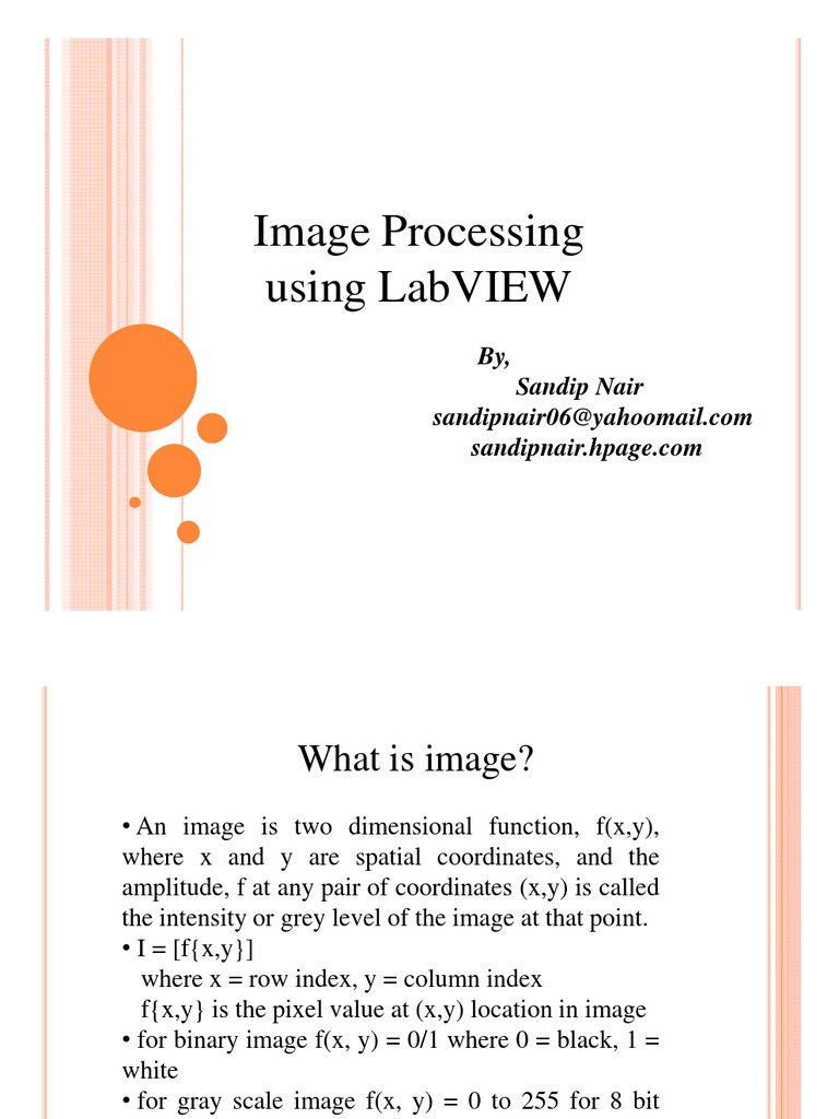Image Processing Using Labview | PDF | Charge Coupled Device | Multidimensional Signal Processing