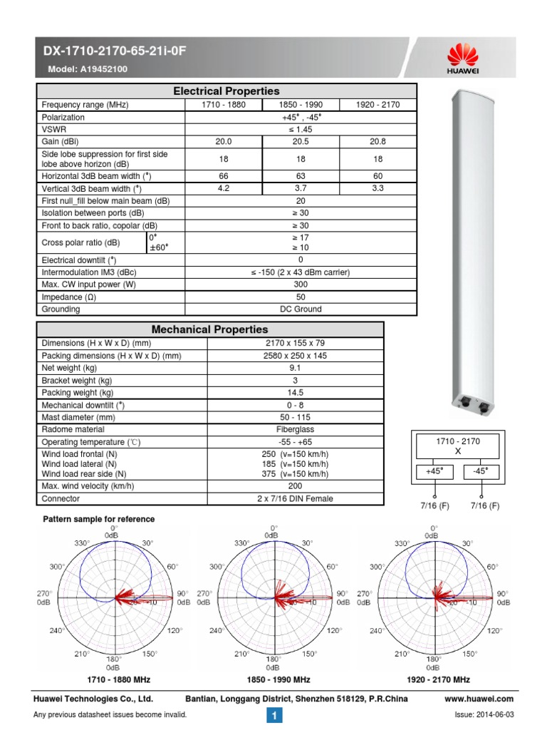 DX-1710-2170-65-21i-0F: Electrical Properties | PDF | Decibel ...