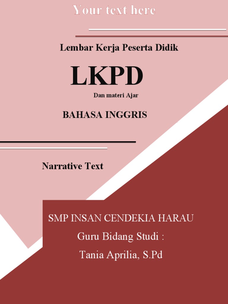 LKPD Narrative Text | PDF | Fiksi Umum