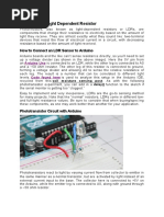 Light Sensor (Photoresistor) With Arduino in Tinkercad. | PDF