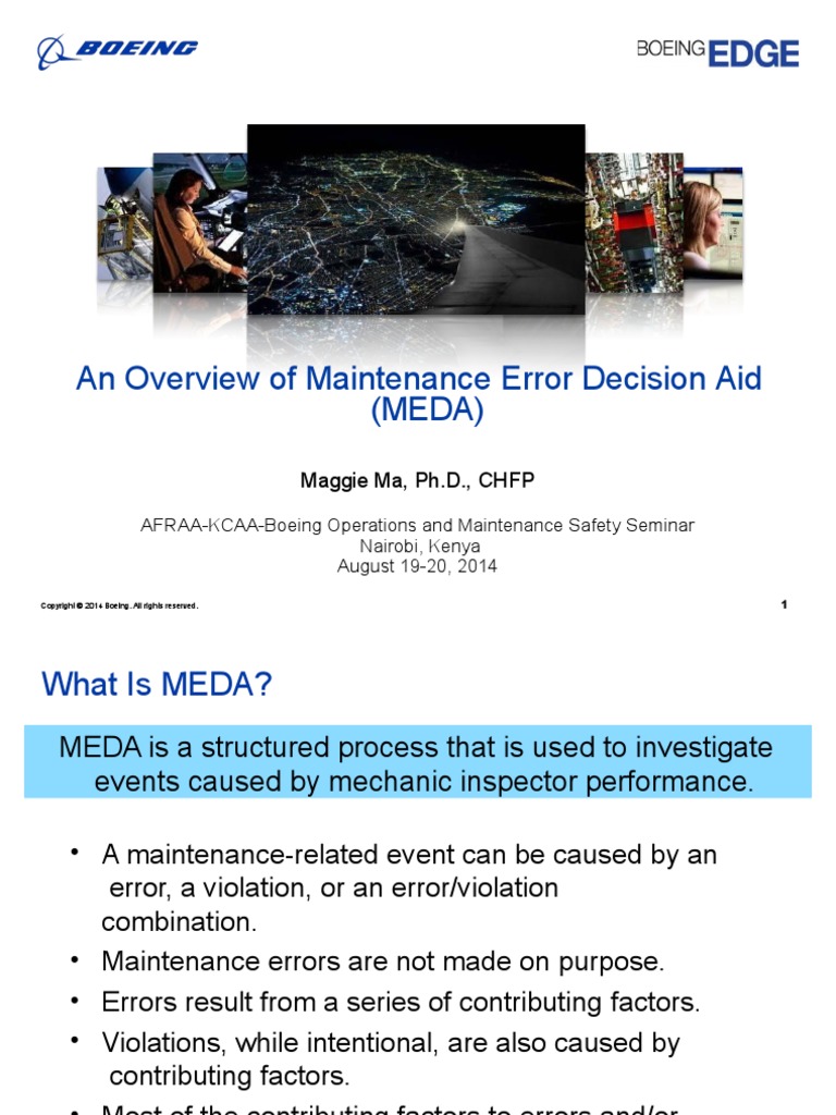 An Overview of Maintenance Error Decision Aid (MEDA) | PDF | Foreign ...