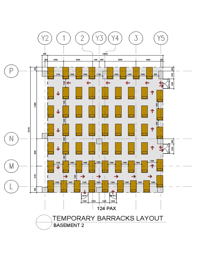 Temporary Barracks Layout: Entry Exit | PDF