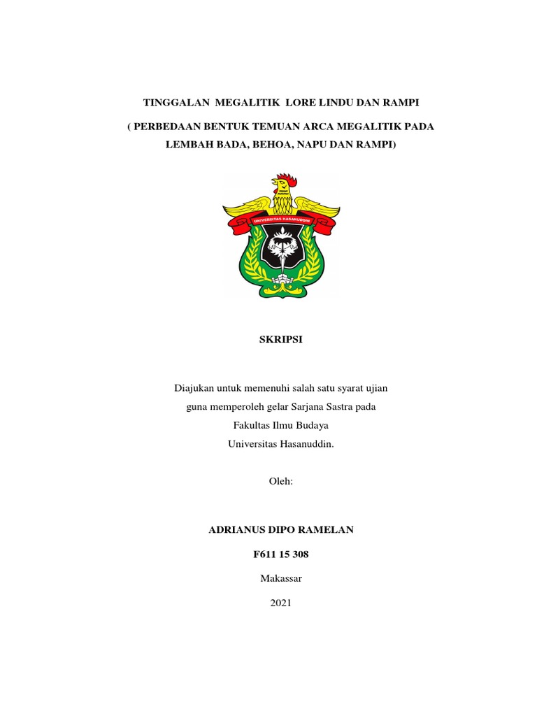 Arca Tadulako dalam Penelitian Megalitik | PDF | Agama & Spiritualitas