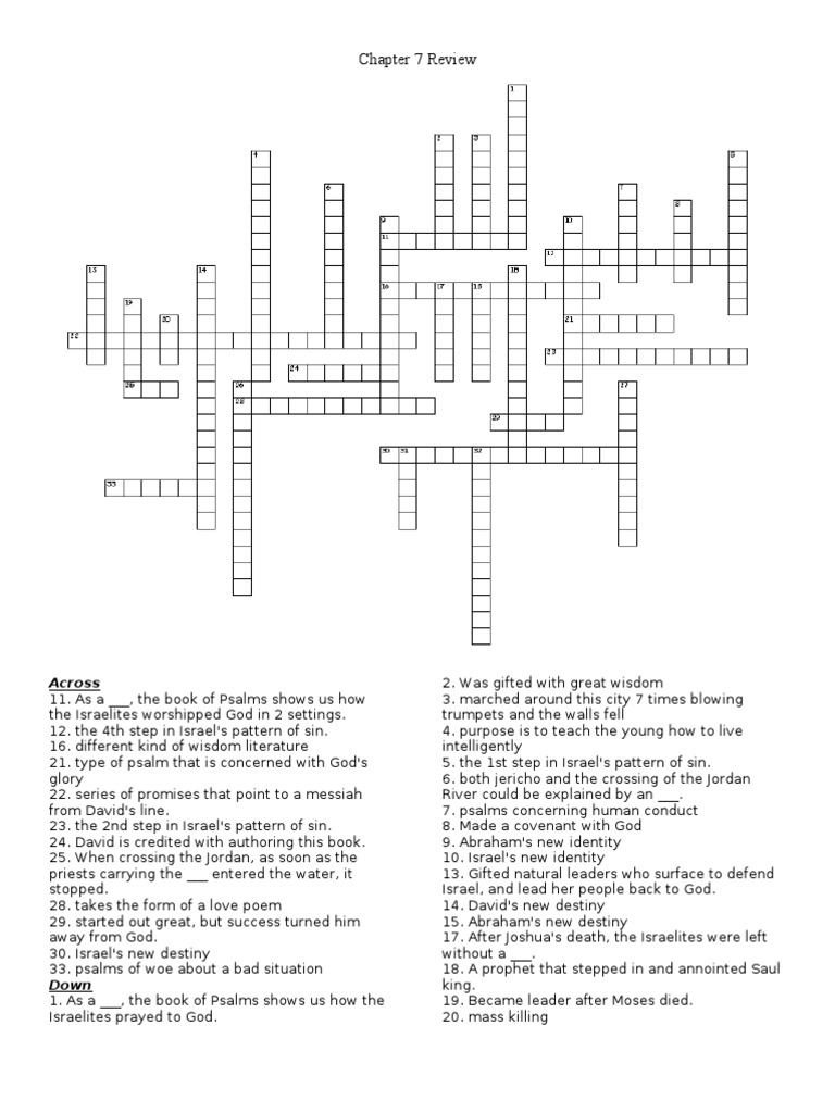 Chapter 7 Crossword Puzzle | PDF