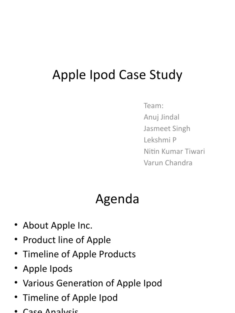 Apple Ipod Case Study | PDF | I Pod | Apple Inc.