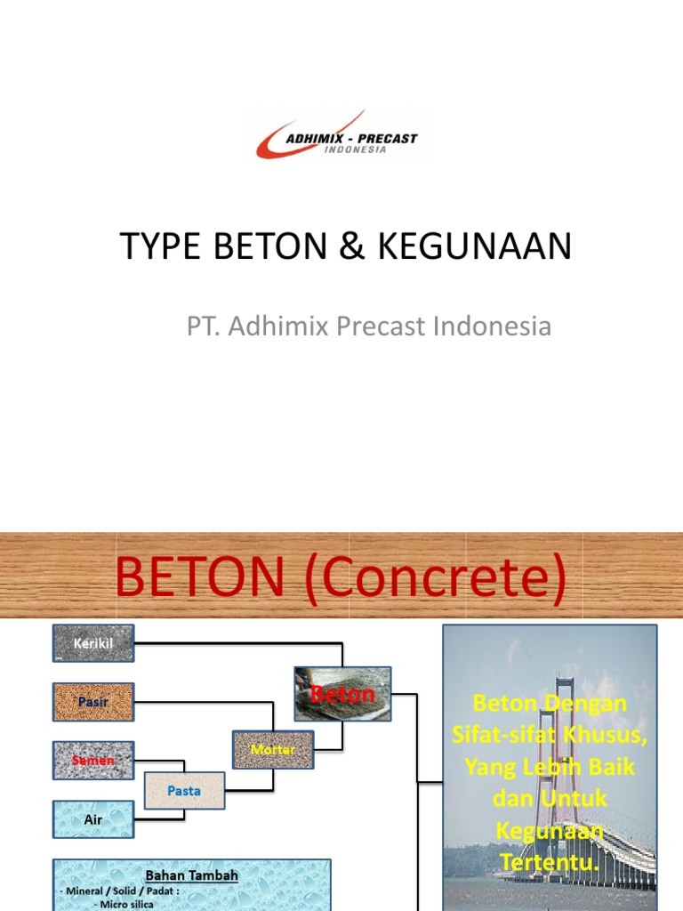 Jenis-Jenis Beton dan Kegunaannya | PDF