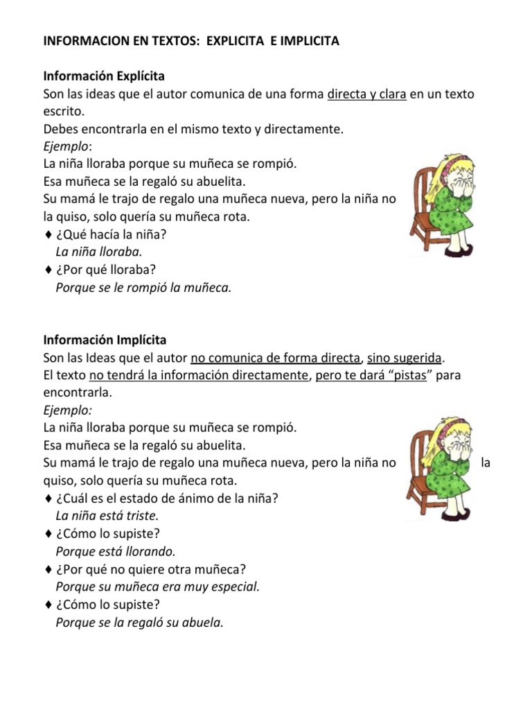 Textos Explicitos e Implicitos | PDF | Artes del Lenguaje y ...