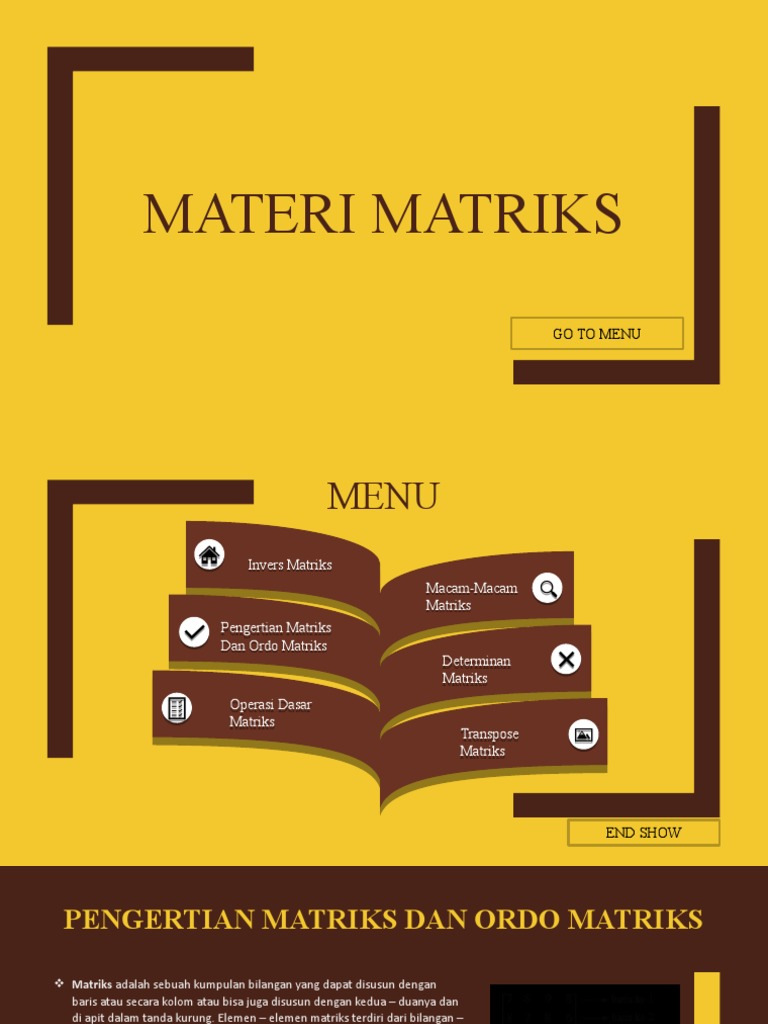 Materi Matriks MTK | PDF