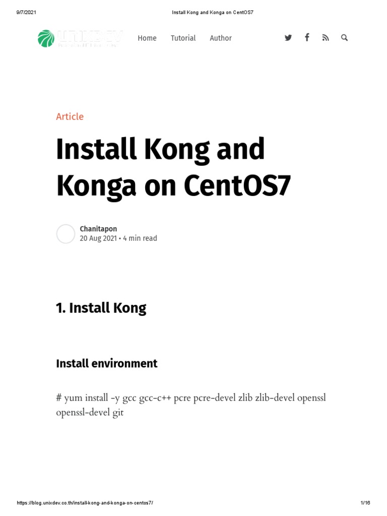 Install Kong and Konga On CentOS7 | PDF | Postgre Sql | Software Engineering