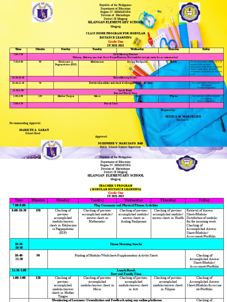 New Format Class Home Program 2021 | PDF | Learning