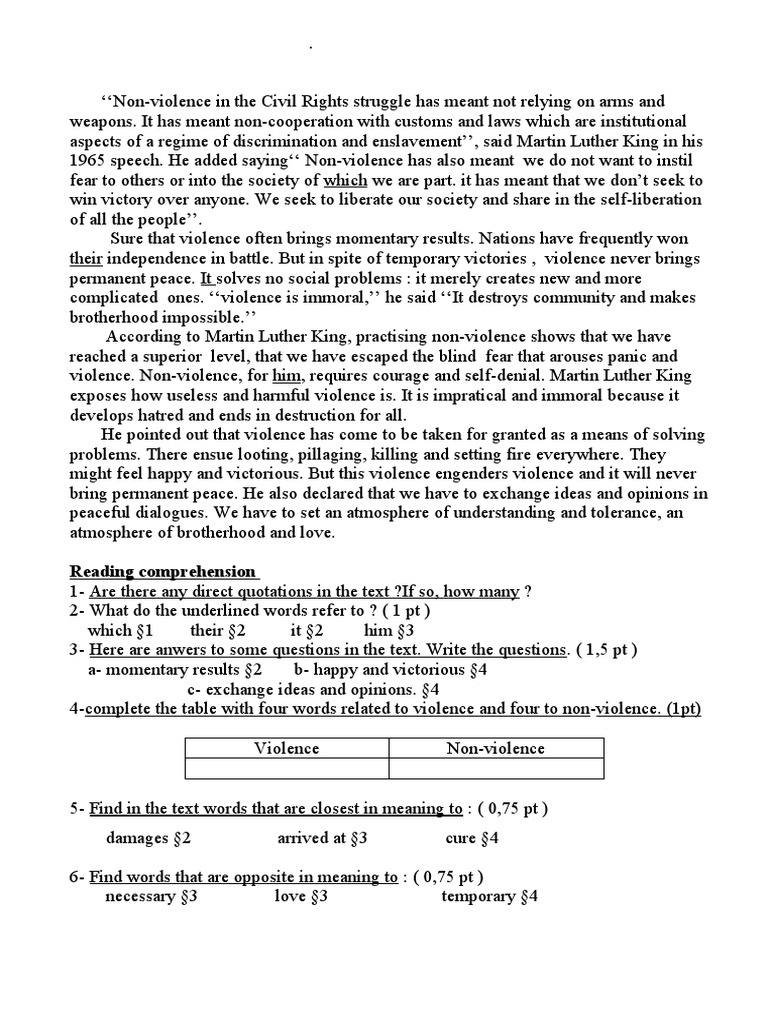 Non-Violence in Civil Rights Advocacy | PDF | Nonviolence | Martin ...
