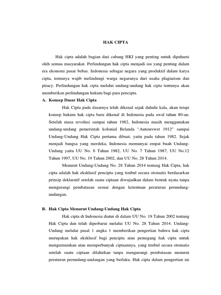 Panduan Hak Cipta di Indonesia | PDF