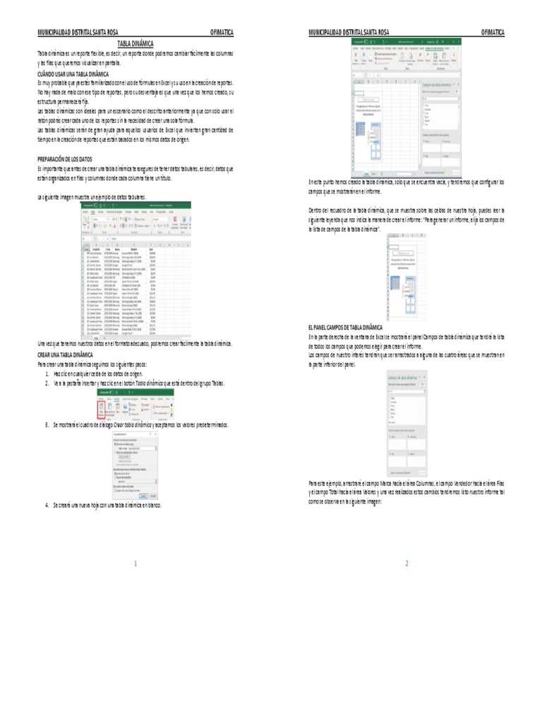 Tabla Dinamica | PDF | Microsoft Excel | Informática