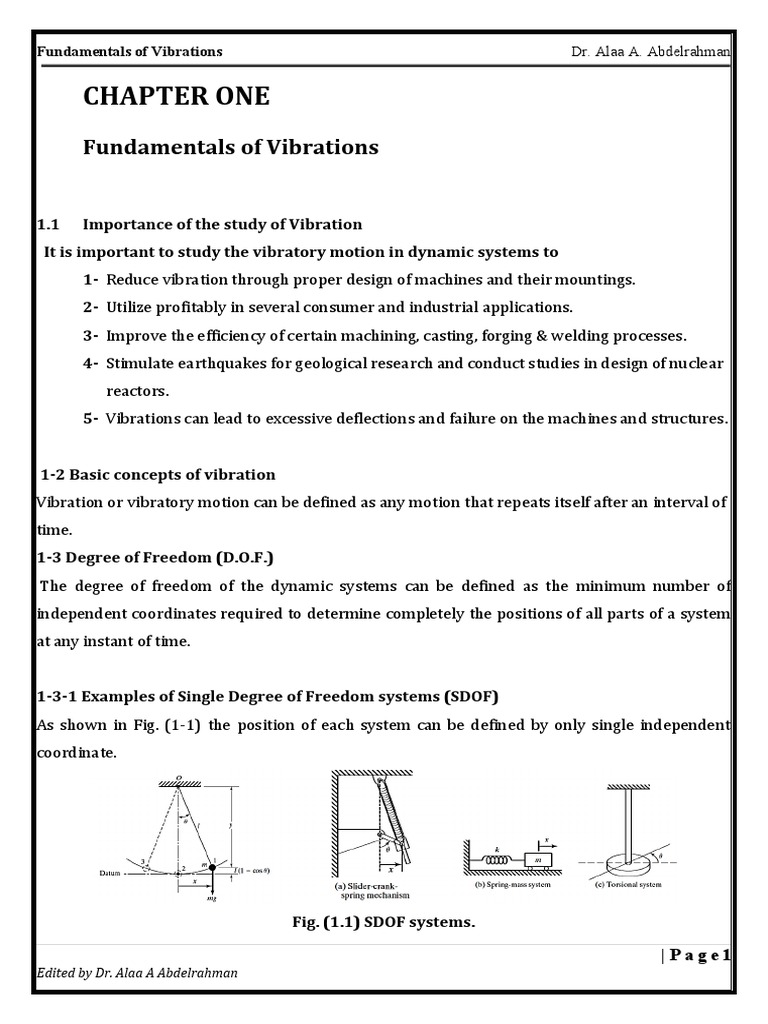 Fundamentals of Vibrations Guide | PDF | Rotation Around A Fixed Axis ...