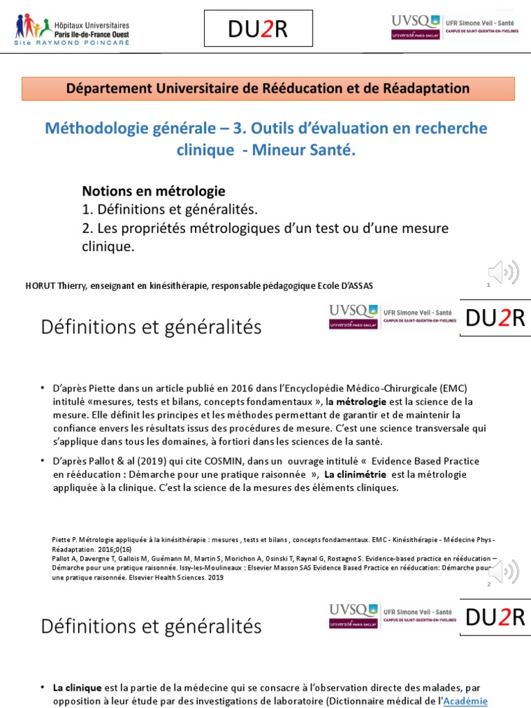 UE 2 Cours 3 Métrologie | PDF | Corrélation (statistiques ...