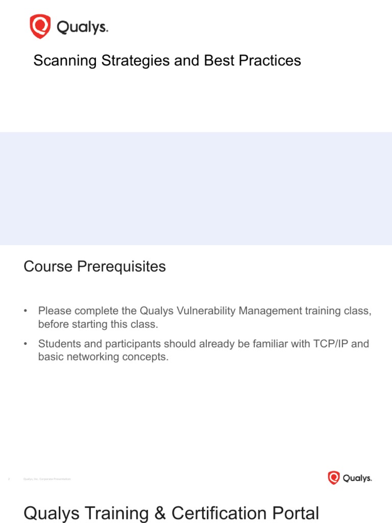 Qualys Scanning Best Practices Guide | PDF | Firewall (Computing ...