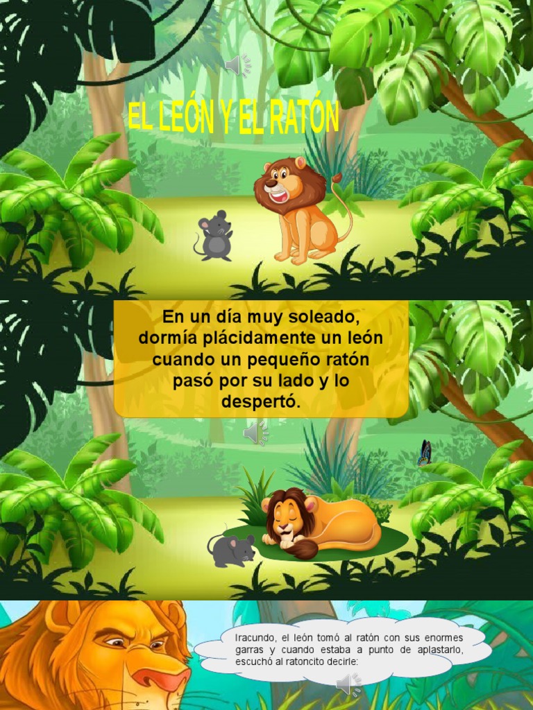 Fabula El Leon y El Ratón | PDF | Libros para adolescentes