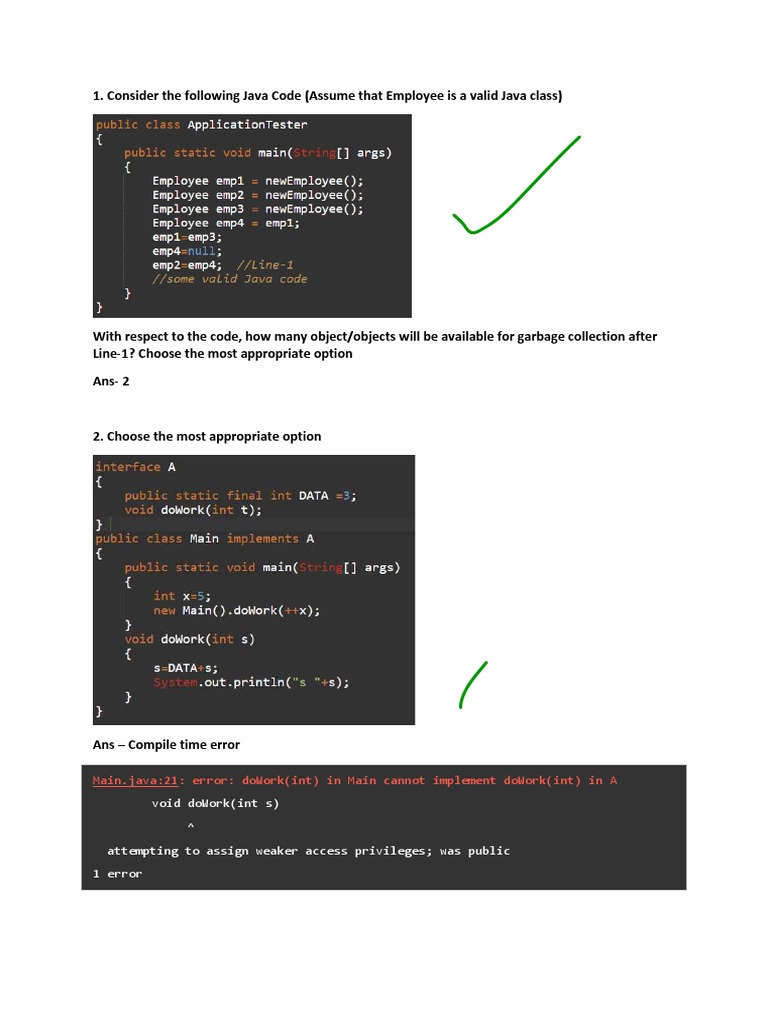 All Combine MCQ | PDF | Class (Computer Programming) | Method (Computer Programming)